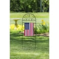 Evergreen Decorative Swirls Garden Flag Stand, Black Metal, Outdoor ...