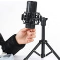 2X Portable Microphone Stand Desktop 1/4 Tripod Table Stand Adjustable ...