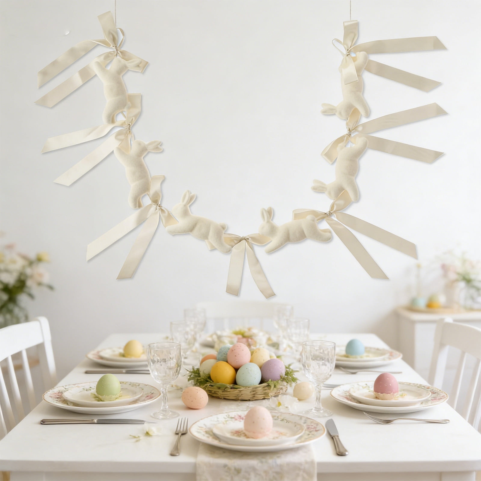 Click here for Tdxkok Bunnies And Bows Garland Cream 6 Feet Easte... prices