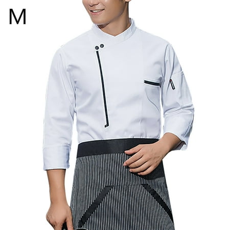 Chef Coat Unisex-Adult Long Sleeved Air Permeability Bake Easy Clean ...