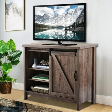 Karin Modern Wood TV Stand for 45 inch TV- Walnut Black - Walmart.com