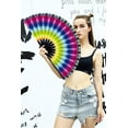 Large Folding Hand Rave Fan Popping Fan for Line Dancing Clacking Fans ...