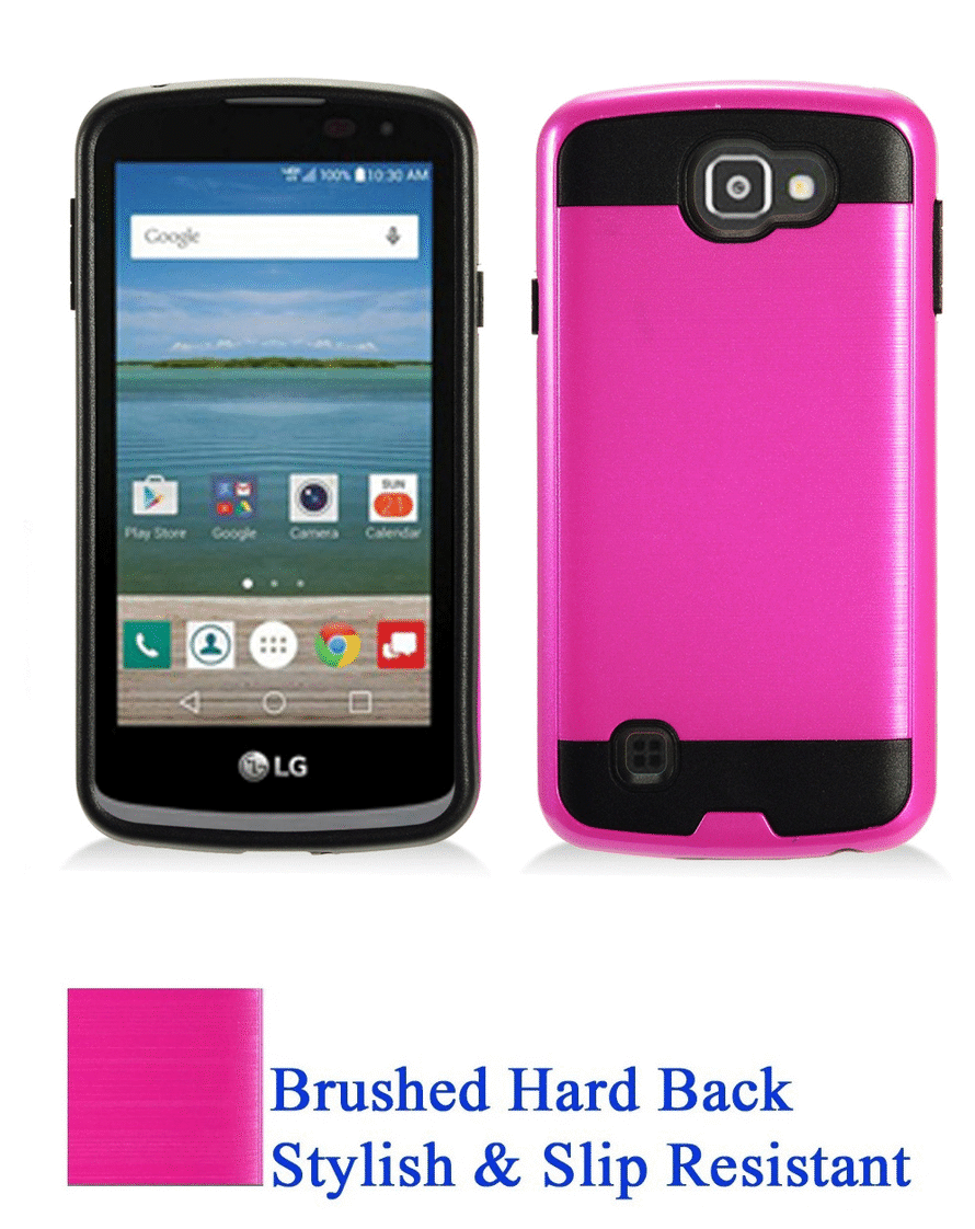 for 4.5" LG K4 LTE Rebel Case Phone Case Brushed Hard Back Slip ...