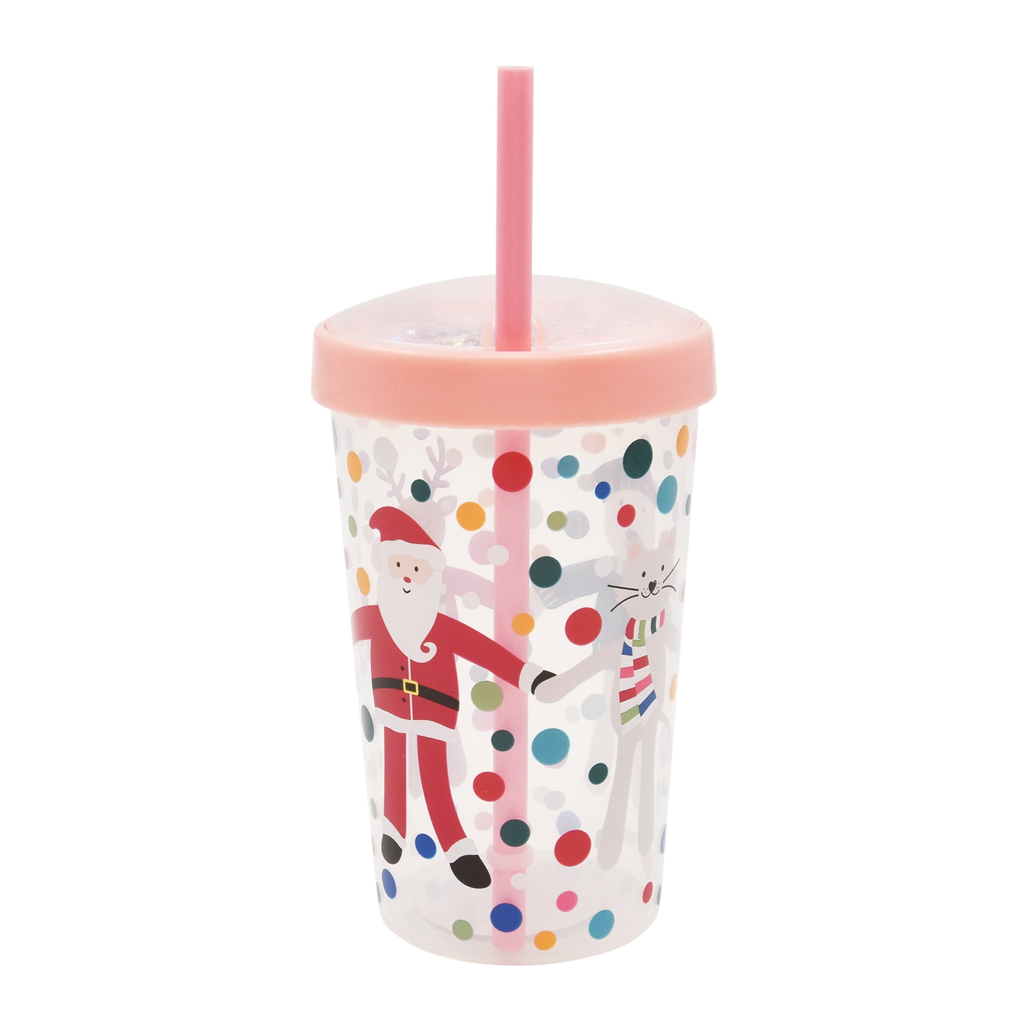 Click here for Holiday Time Christmas Santa Polka Dot Plastic Tum... prices