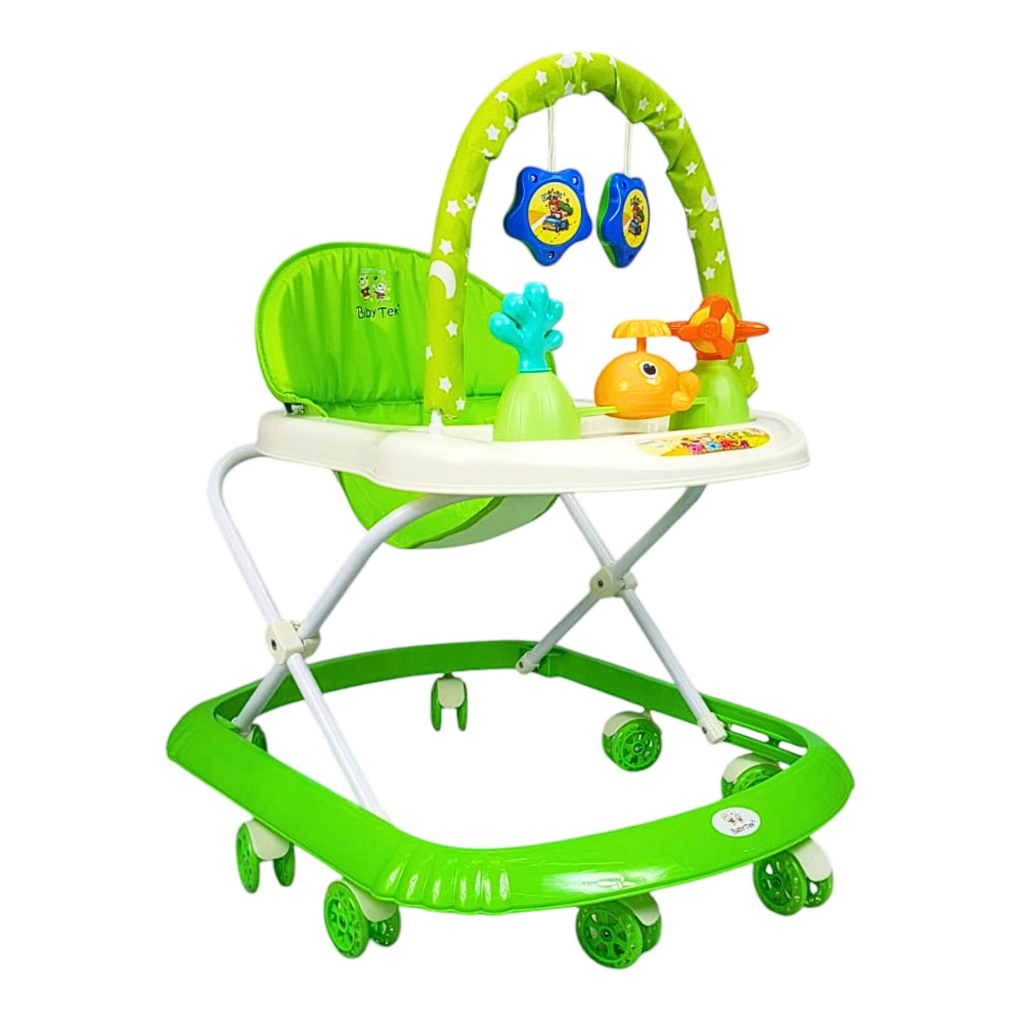 Andadera para Bebe Plegable, Andador 8 Llantas de Gel Ballena - Verde ...