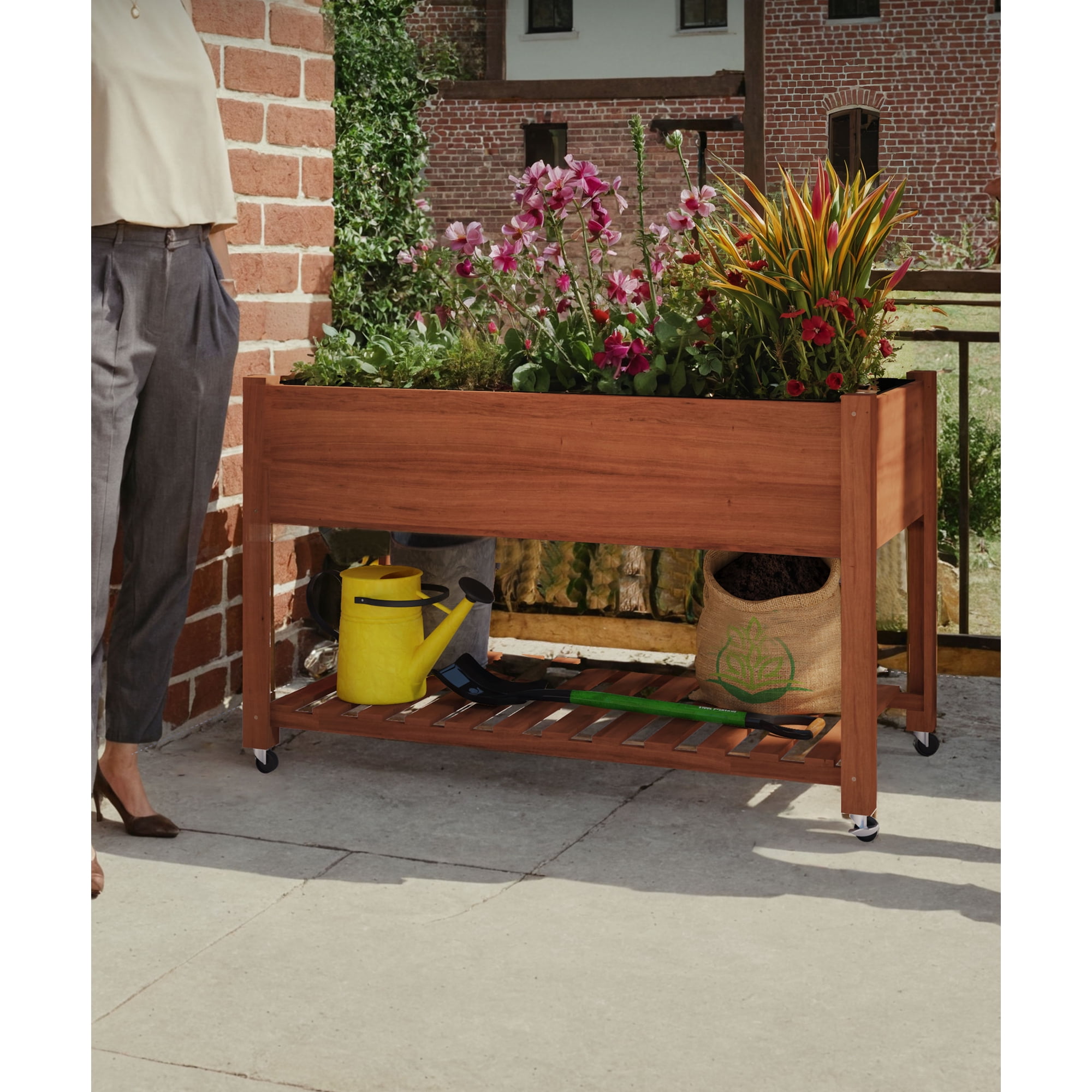 Click here for Outop Elevated Wooden Planter Box 48×4×30  Raised... prices