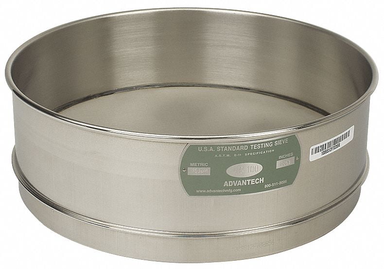 Advantech Sieve, #100, S/S, 12 In, Full Ht 100SS12F - Walmart.com