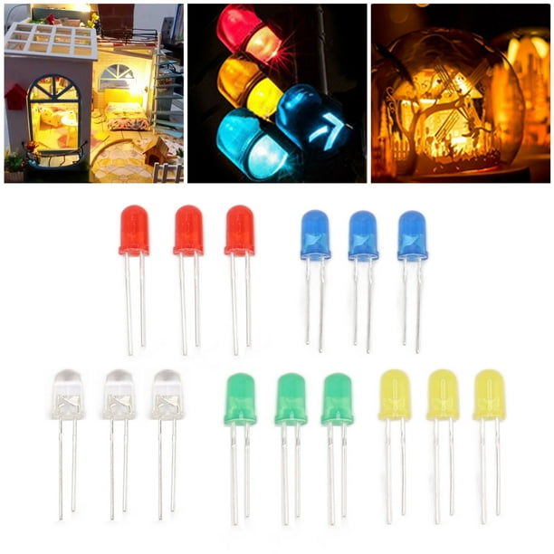 Diodos de luz LED kit surtido de circuitos LED multiusos de alto brillo ...
