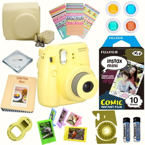 Fujifilm Instax Mini 8 Camera Yellow + MASSIVE BUNDLE for Fujifilm ...