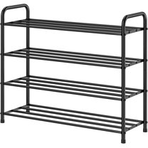 FANHAO Vertical Display 4-Tier Stainless Steel Shoe Rack, Stores Up To ...