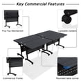 47.2 in Morandi with Cable Hole Set of 4 Folding Conference Tables with ...