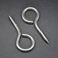 20 Pieces M3/M4/M5 Stainless Steel Eye Screws Hooks Self-tapping Screws ...