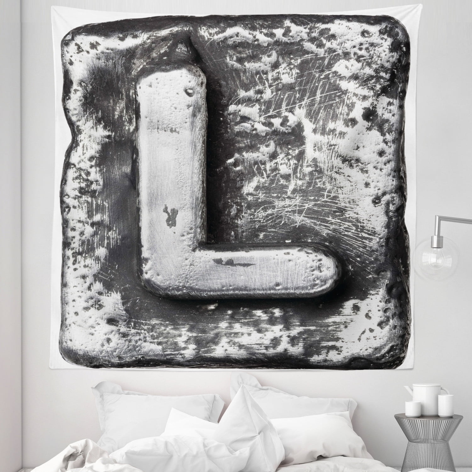 Letter L Tapestry, Typography Composite L Alphabet Letter Name Baroque ...