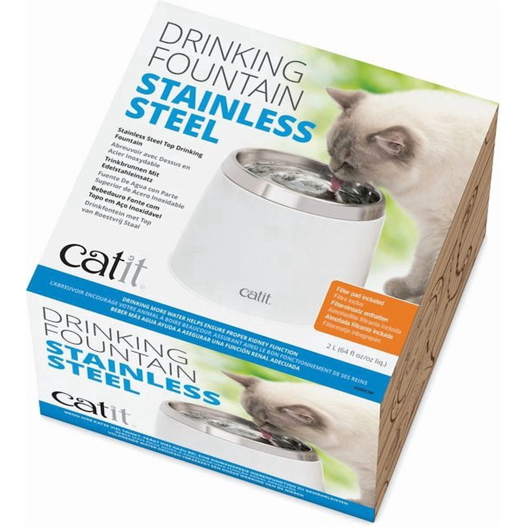 Click here for Catit Stainless Steel Top Cat Drinking Fountain  2... prices