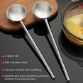 Qilidiba Small Soup Ladle Stainless Steel Metal Deep Spoon with Pour ...