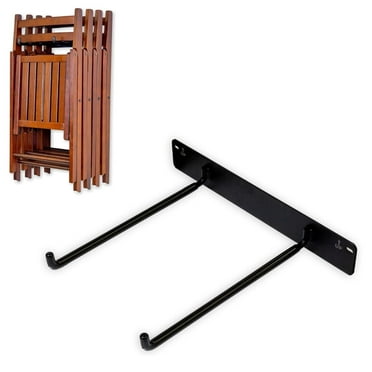 RaxGo Universal Wall Mounted Folding Chair Storage Rack, Heavy Duty ...