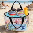 Botanical Flowers Mesh Beach Bag for Women Men,Large Beach Tote ...