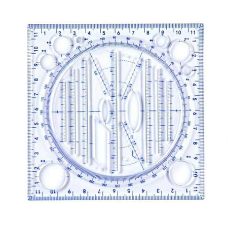 July Memor Multifunctional Rotatable Drawing Ruler Math Art Design ...