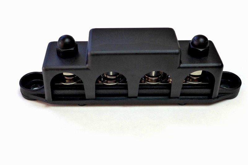 4 Post Busbar 5/16" Studs - 250A 48Vdc - BLACK bus bar - Walmart.com