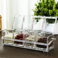 Simple Seasoning Container Functional Storage Spices Organizer with 4 ...