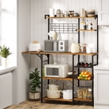 Jouetondream Bakers Rack, 5-Tier Kitchen Storage Shelf with Extended ...