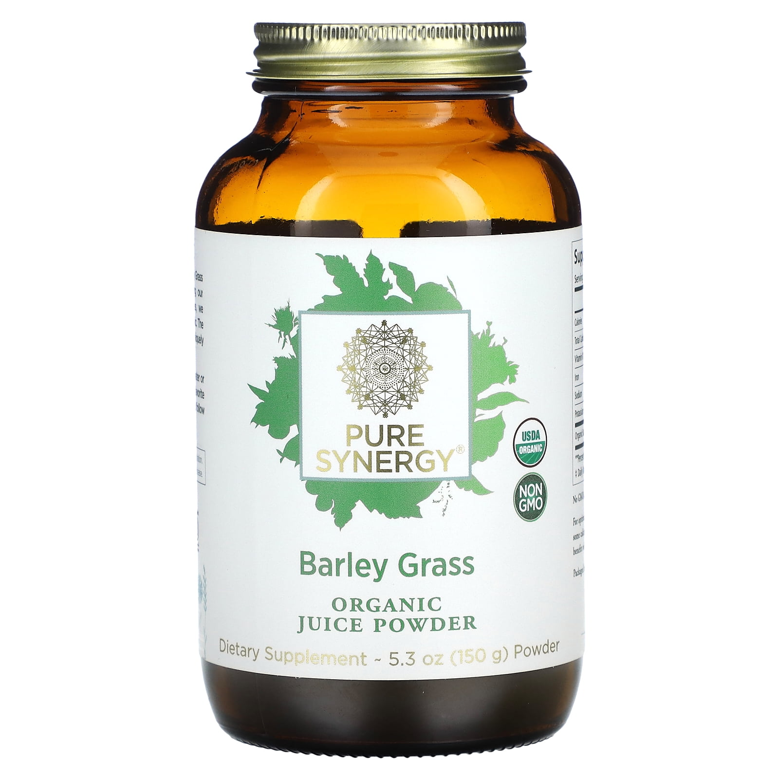 Organic Juice Powder, Barley Grass, 5.3 oz (150 g), Pure Synergy ...
