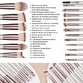 USTAR 18 Pcs Makeup Brushes: Synthetic, Foundation, Powder, Concealer ...