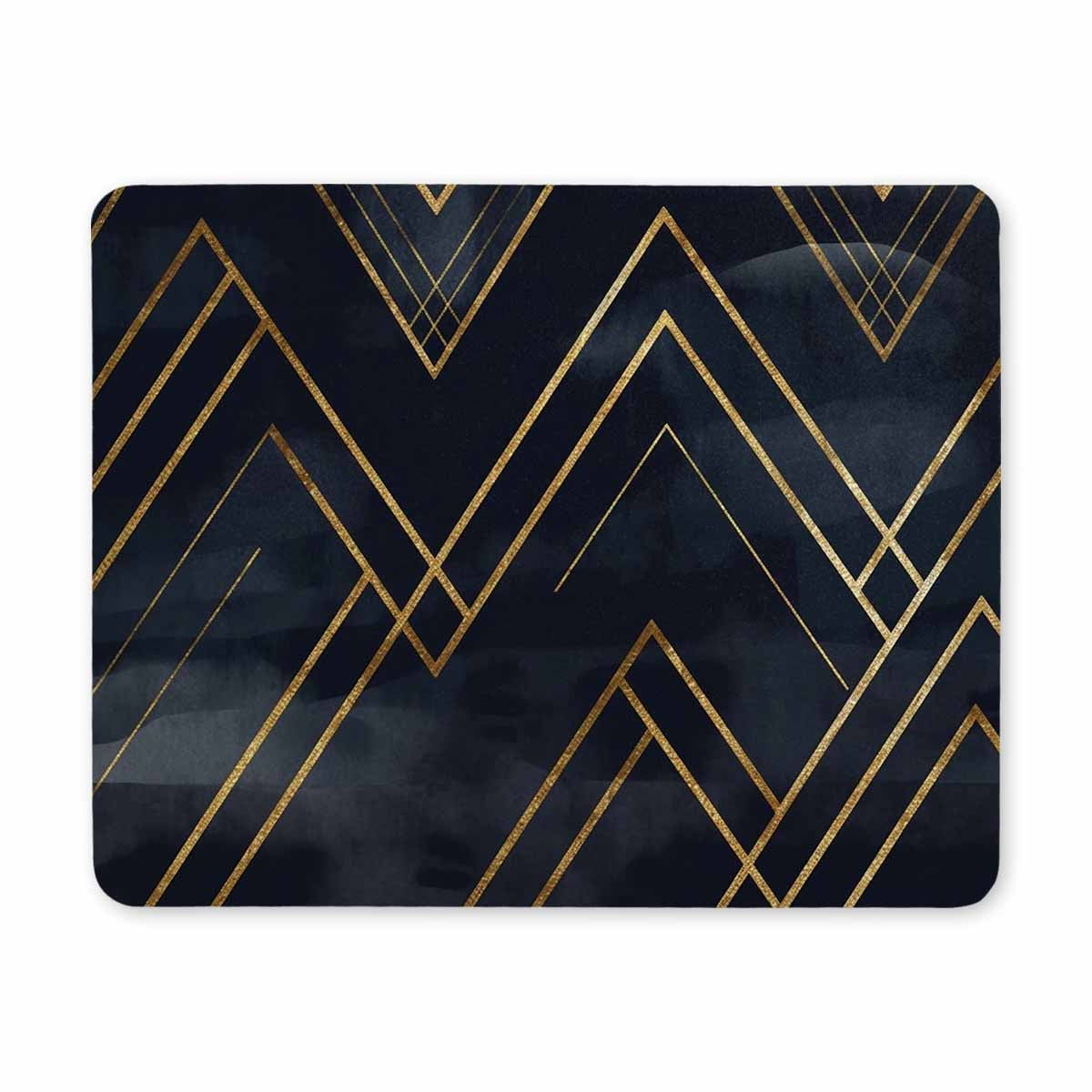 Mouse Pad Geometric,Gold Line Art Decor Rectangle Mousepad Non-Slip ...