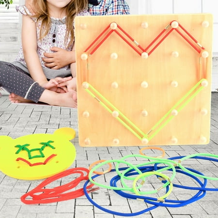 Cheers Square Shape Threading Puzzle Board Game Sensory Children Early ...