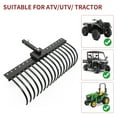 RVNI 48" 17 Pine Straw Rake with 2" Receiver for Lawn Tractors ATVs ...