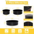Vesteel Nonstick Cake Pans Set of 3, 4/6/8 inch Stainless Steel Layers ...