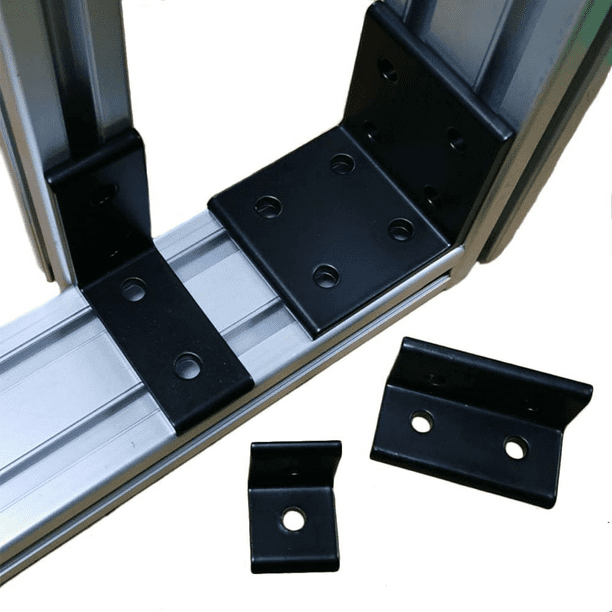 2pc 2020 2040 3030 4040 Black Brackets Corner fitting angle aluminum L Connector for Connector ...