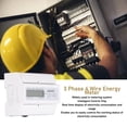 Yajisi 3 Phase Electricity Usage Monitor LCD Display Power Meter 3x15A ...
