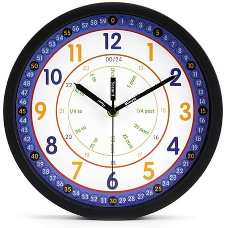 Jomparis Kids Wall Clock Learning Time Wall Clock Educational Teaching ...