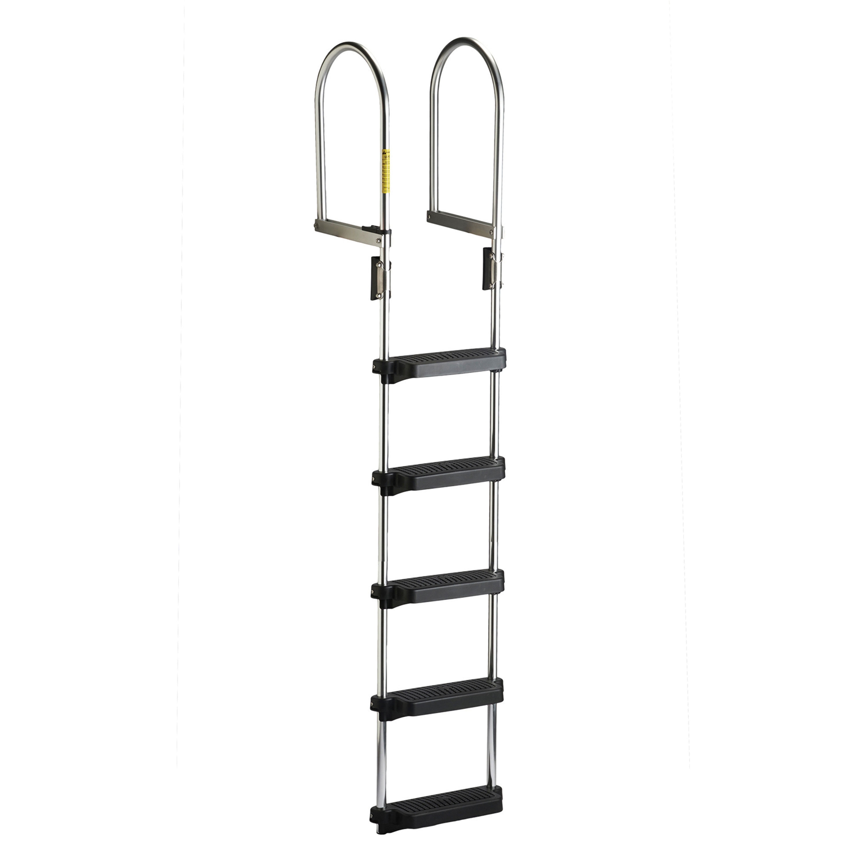 Garelick 15650:01 Dock/Raft Ladder, Flip-Up with Black Poly Steps - 5 ...