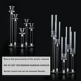 Elegant 5-Arm Acrylic Candelabra Stand, Votive Taper Candle Holders for Dining, Wedding Party ...