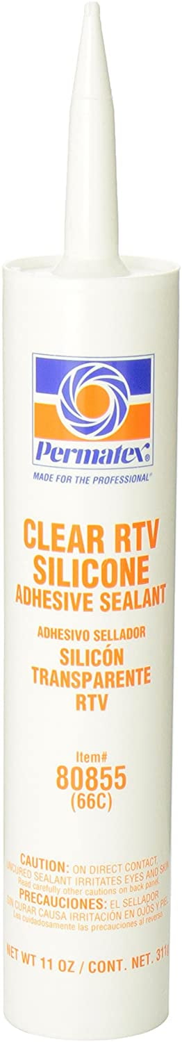 Buy Permatex 80855 Clear RTV Silicone Adhesive Sealant, 11 oz Online at ...