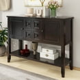 Harper & Bright Designs Vintage Console Table with 2 Storage Cabinets ...