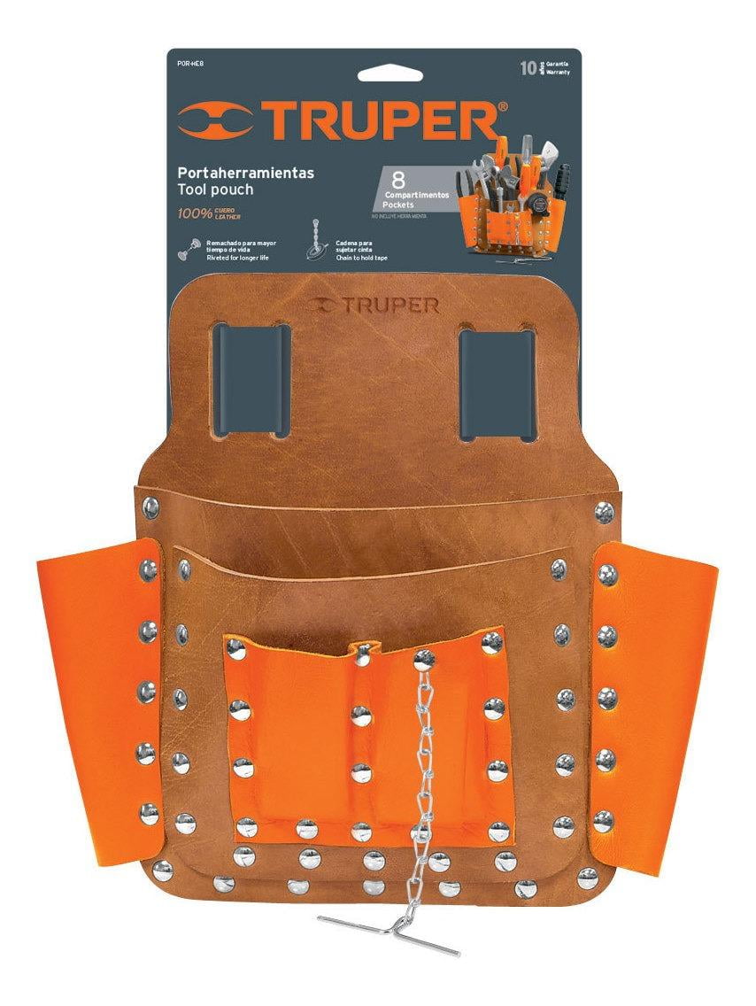 Porta Herramientas De Cuero 8 Compartimentos Truper Truper POR-HE8 ...
