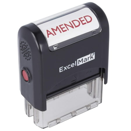 AMENDED Self Inking Rubber Stamp - Red Ink (ExcelMark A1539) | Walmart ...