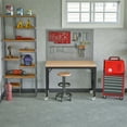 LZBEITEM 48" Adjustable Workbench, Rubber Wood Top Heavy-Duty ...