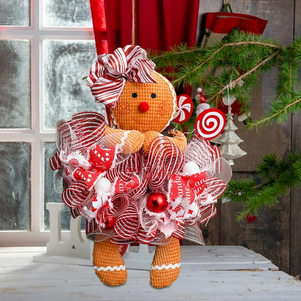 Christmas Gingerbread Man Front Door Decoration for Bar Fireplace Door ...