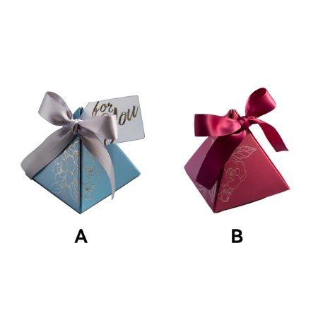 serony Box Triangular Pyramid Gift Wedding Party Candy Paper Baby ...