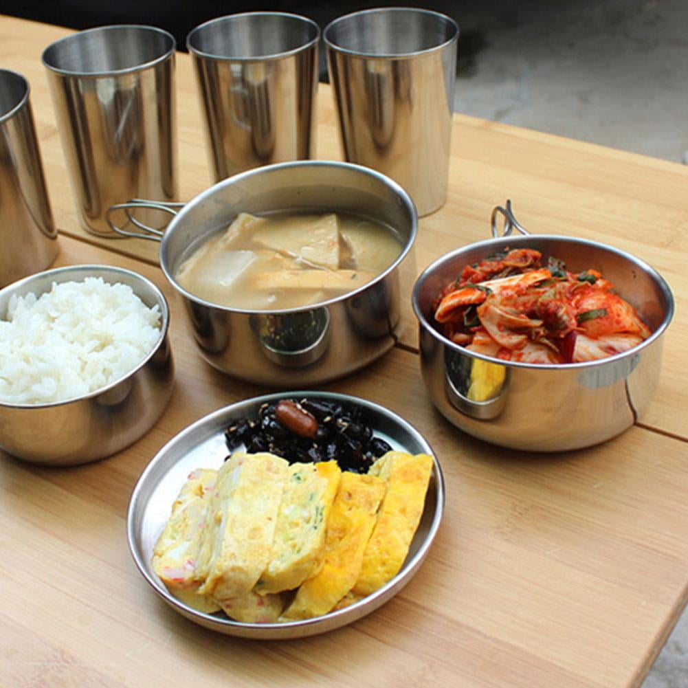 Click here for Topincn 8-Piece Stainless Steel Bbq Bowl Camping C... prices