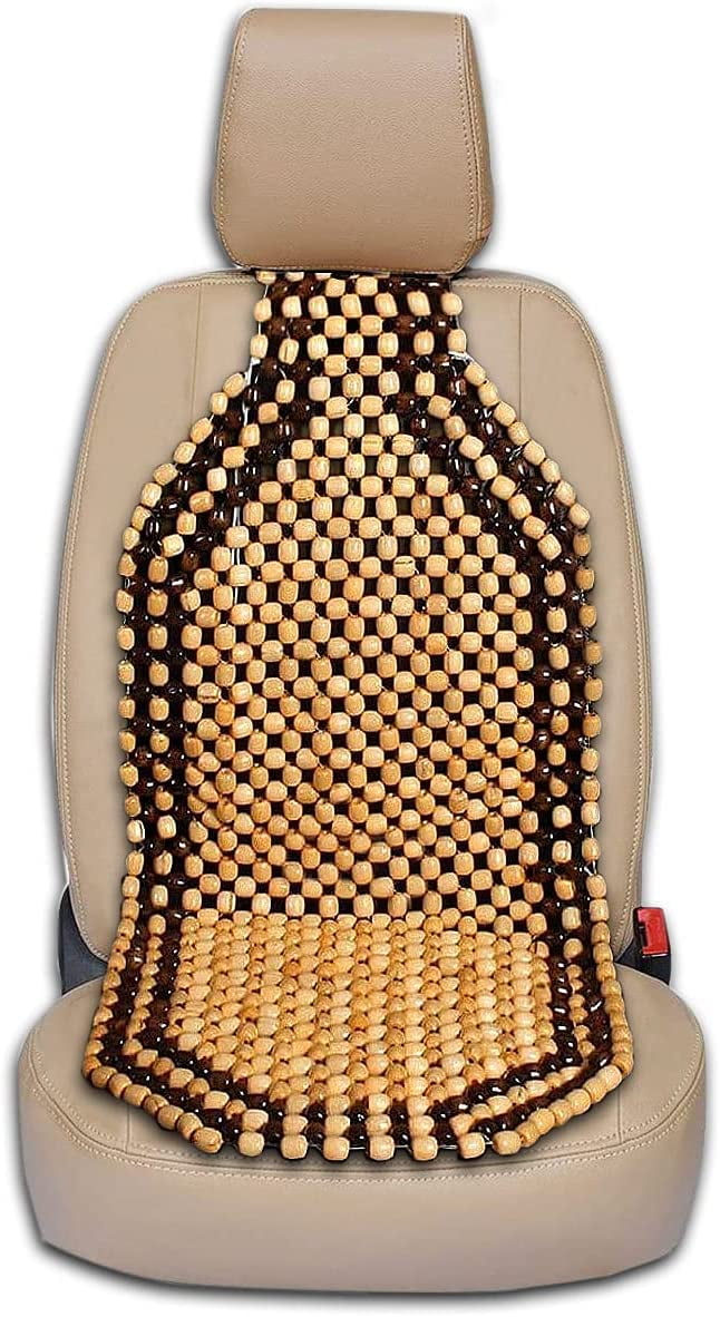 Zone Tech Car Seat Back Support with Wood Beads Back Cushion Car ...