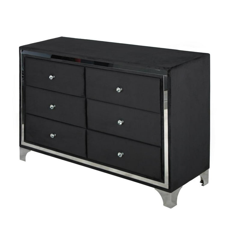 Velvet black dresser store