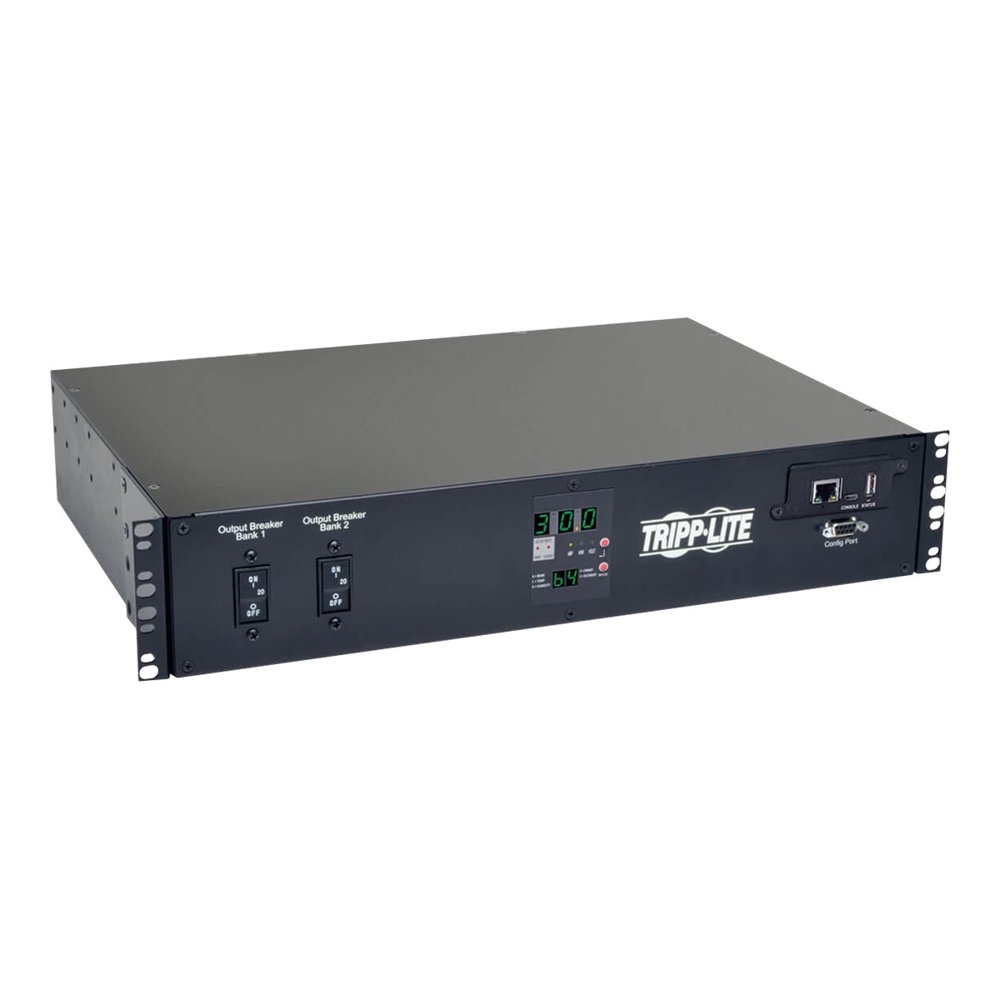 Tripp Lite PDU Switched ATS 208V 30A 16 C13; 2 C19; 1 L6-30R Horizontal ...