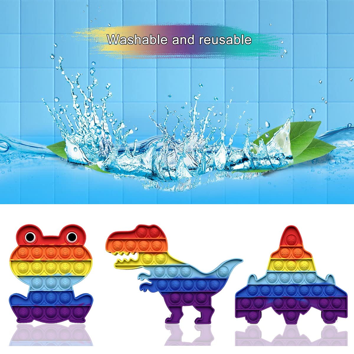 Buy 3 Packs Bubble Sensory its Push It Fidget Pop Toy, Popper Poop ...