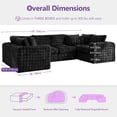 AODAILIHB 135" U-Shaped Cloud Sectional Sofa with Chaise, Boneless ...