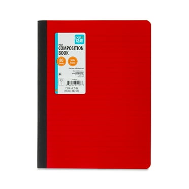 Pen+Gear Composition Book, Wide Ruled, 7.5"x 9.75", Poly Cover, Red, 80 ...
